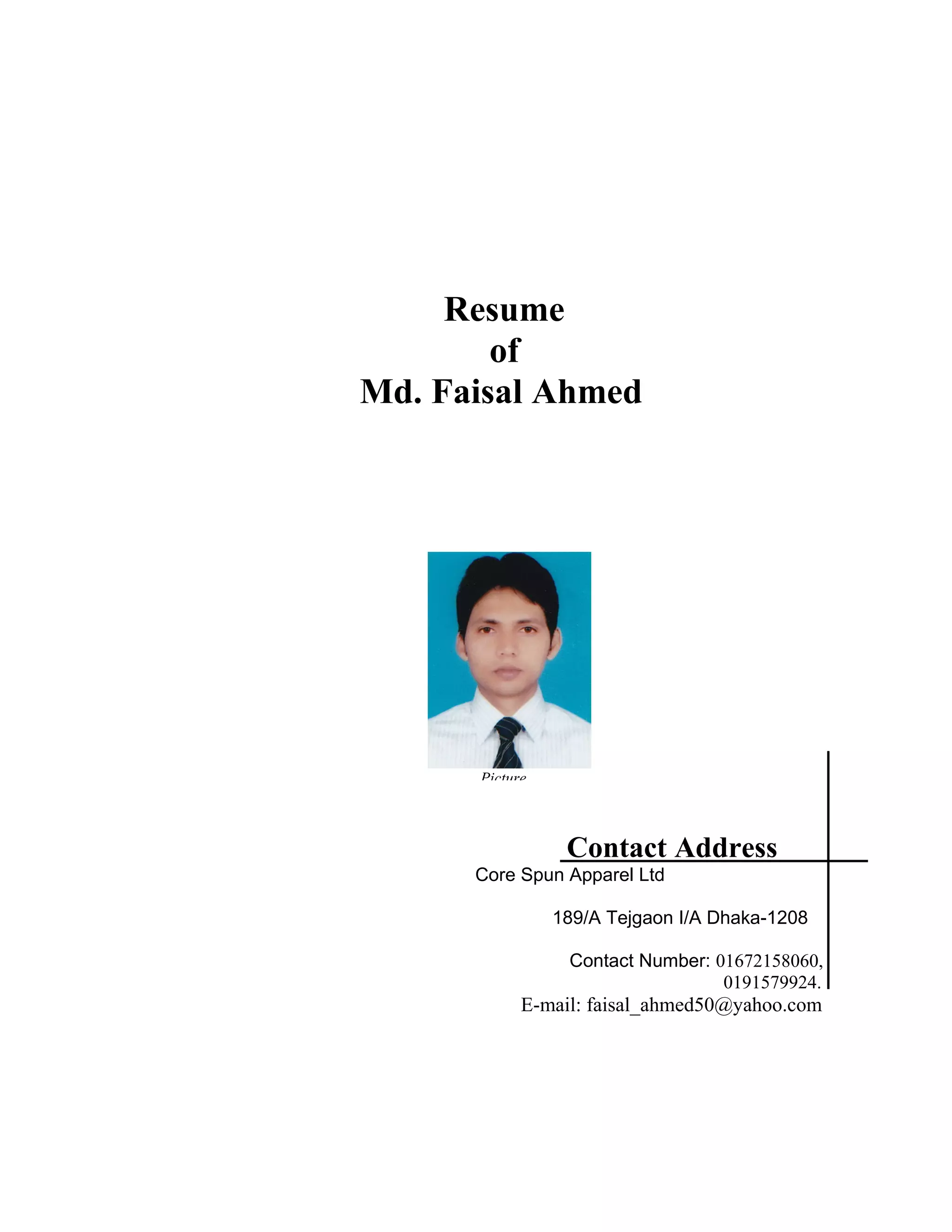 Md.Faisal Ahmed | DOC | Education