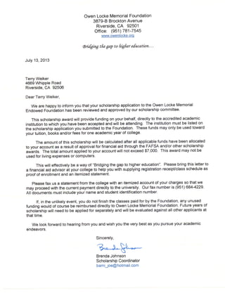 Owen Locke Scholarships0001 | PDF