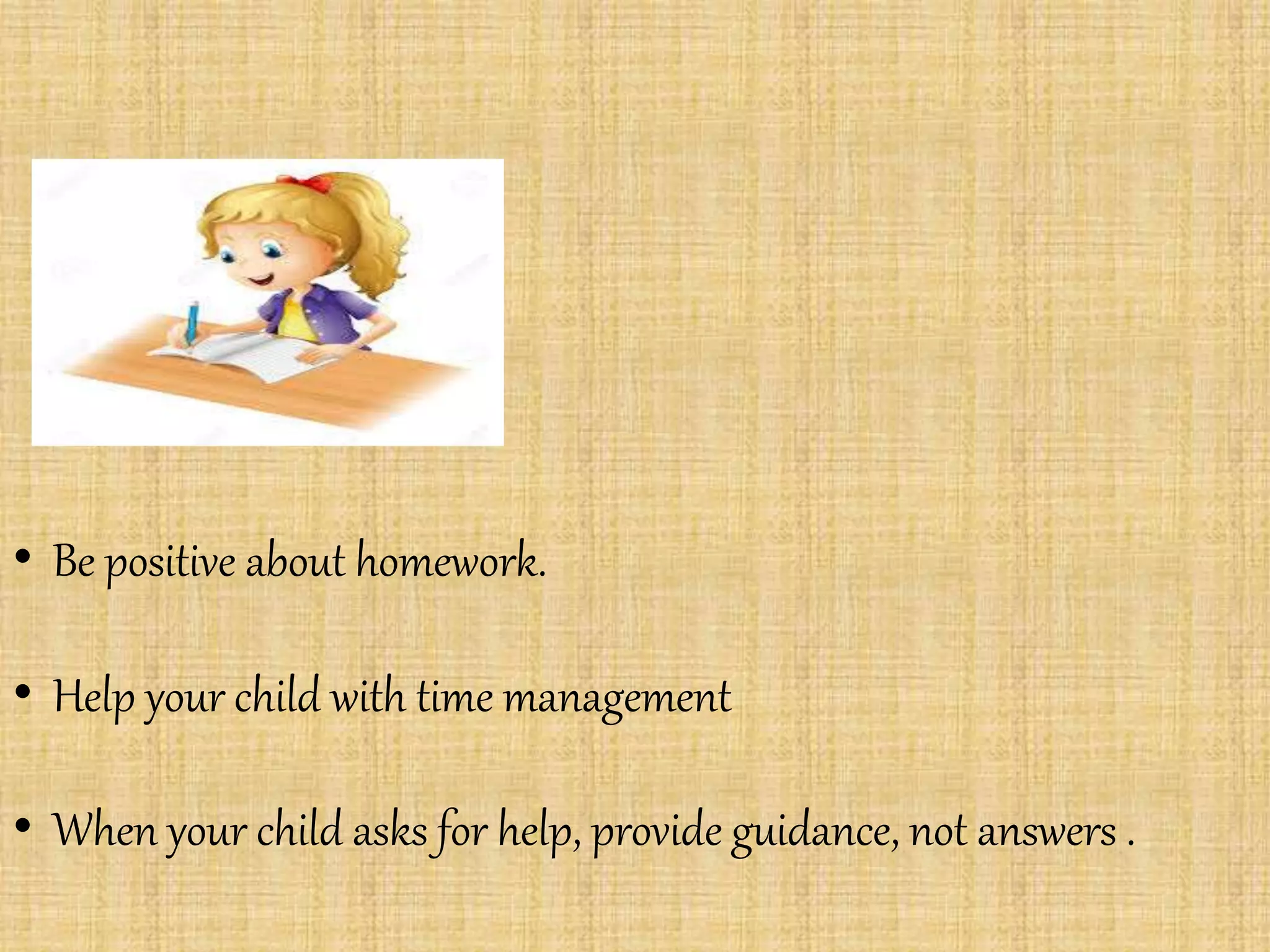 Homework Tips for Parents | PPTX | Homework and Study | Education