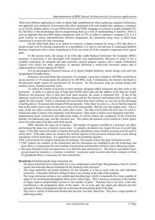 Implementation of RISC-Based Architecture for Low power applications | PDF