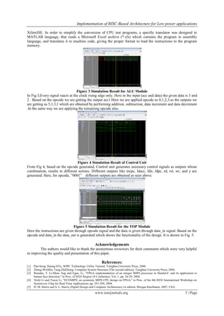 Implementation of RISC-Based Architecture for Low power applications | PDF