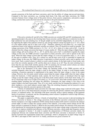 The isolated buck boost dc to dc converter with high efficiency for ...