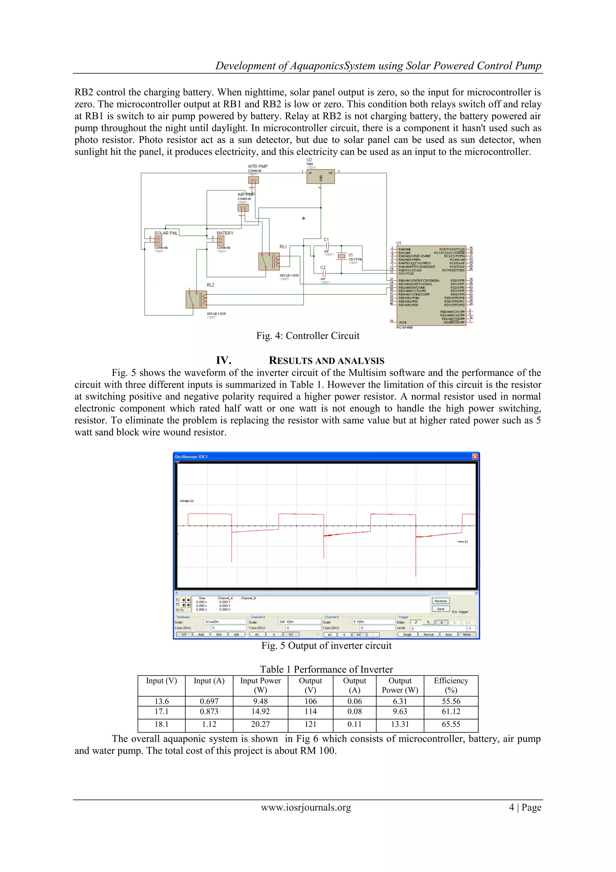 Development of Aquaponic System using Solar Powered Control Pump | PDF