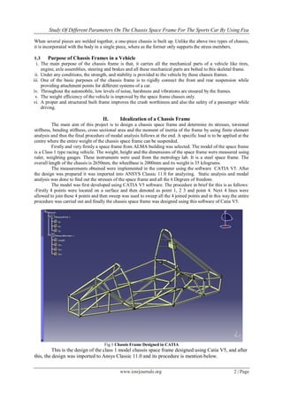 Study of Different Parameters on the Chassis Space Frame For the Sports ...