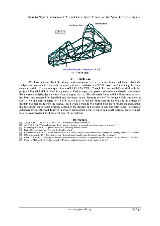Study of Different Parameters on the Chassis Space Frame For the Sports ...