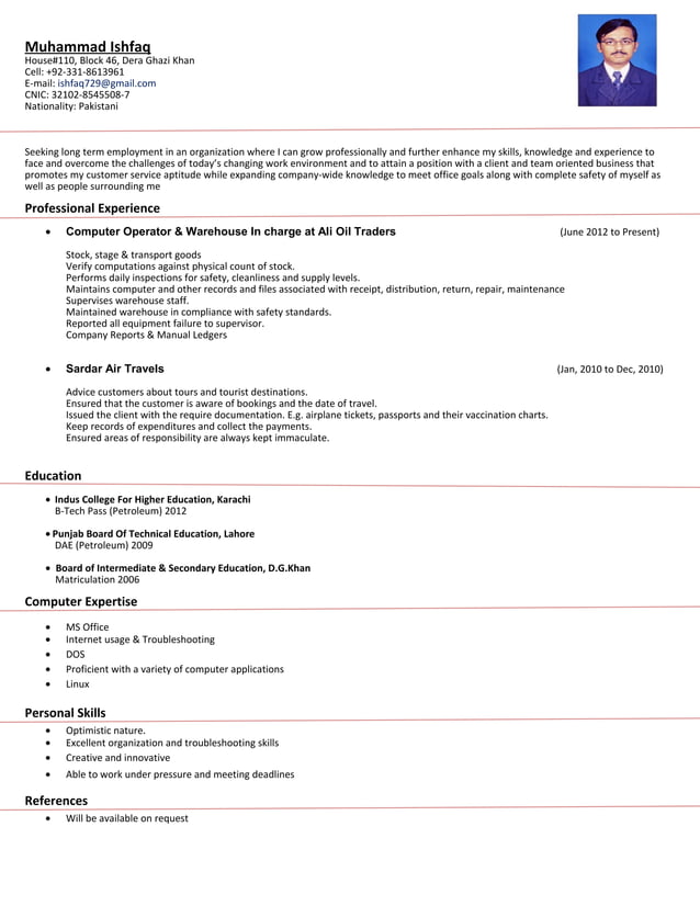 M.Ishfaq CV | DOC