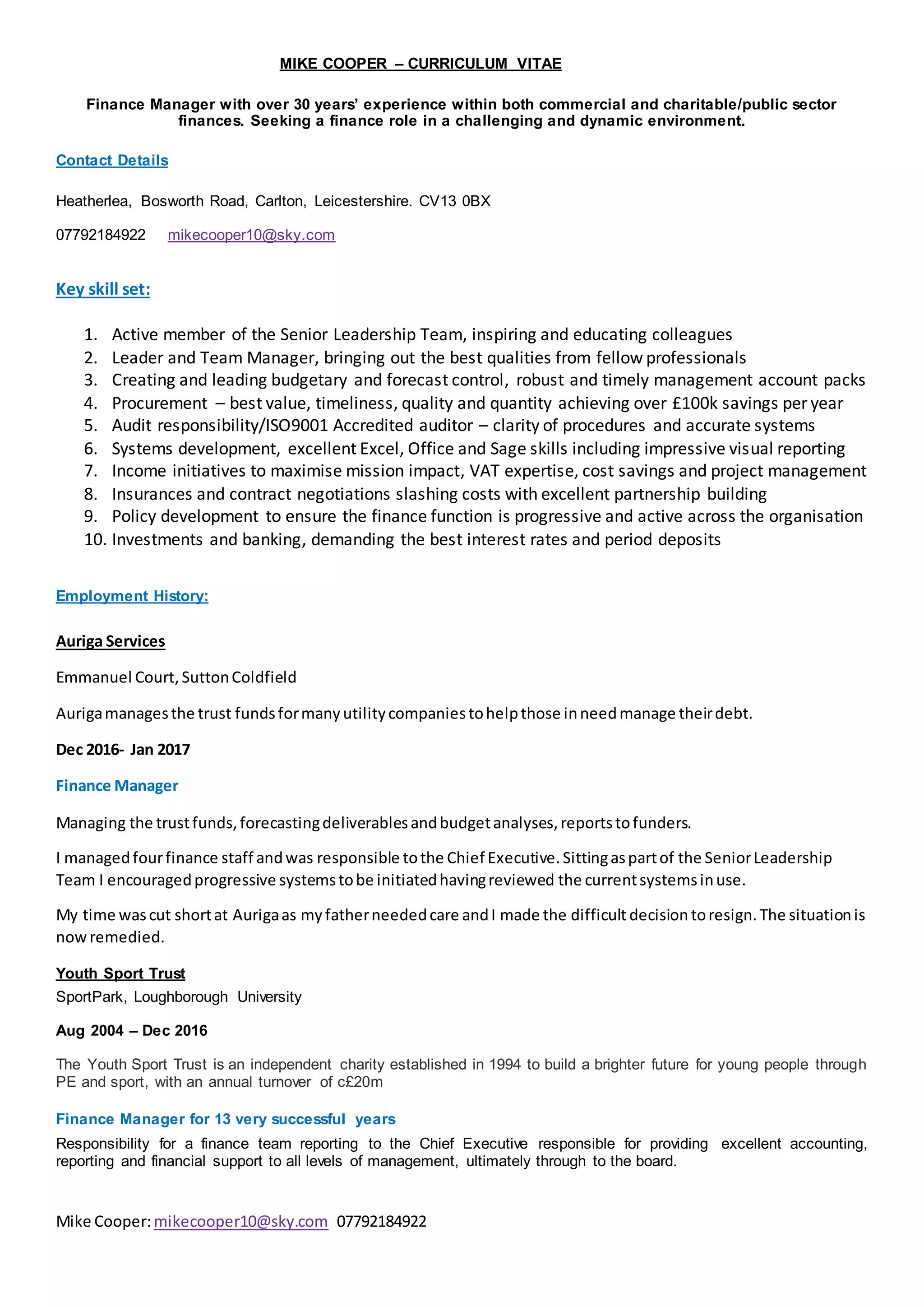 Mike-Cooper CV NEW | PDF