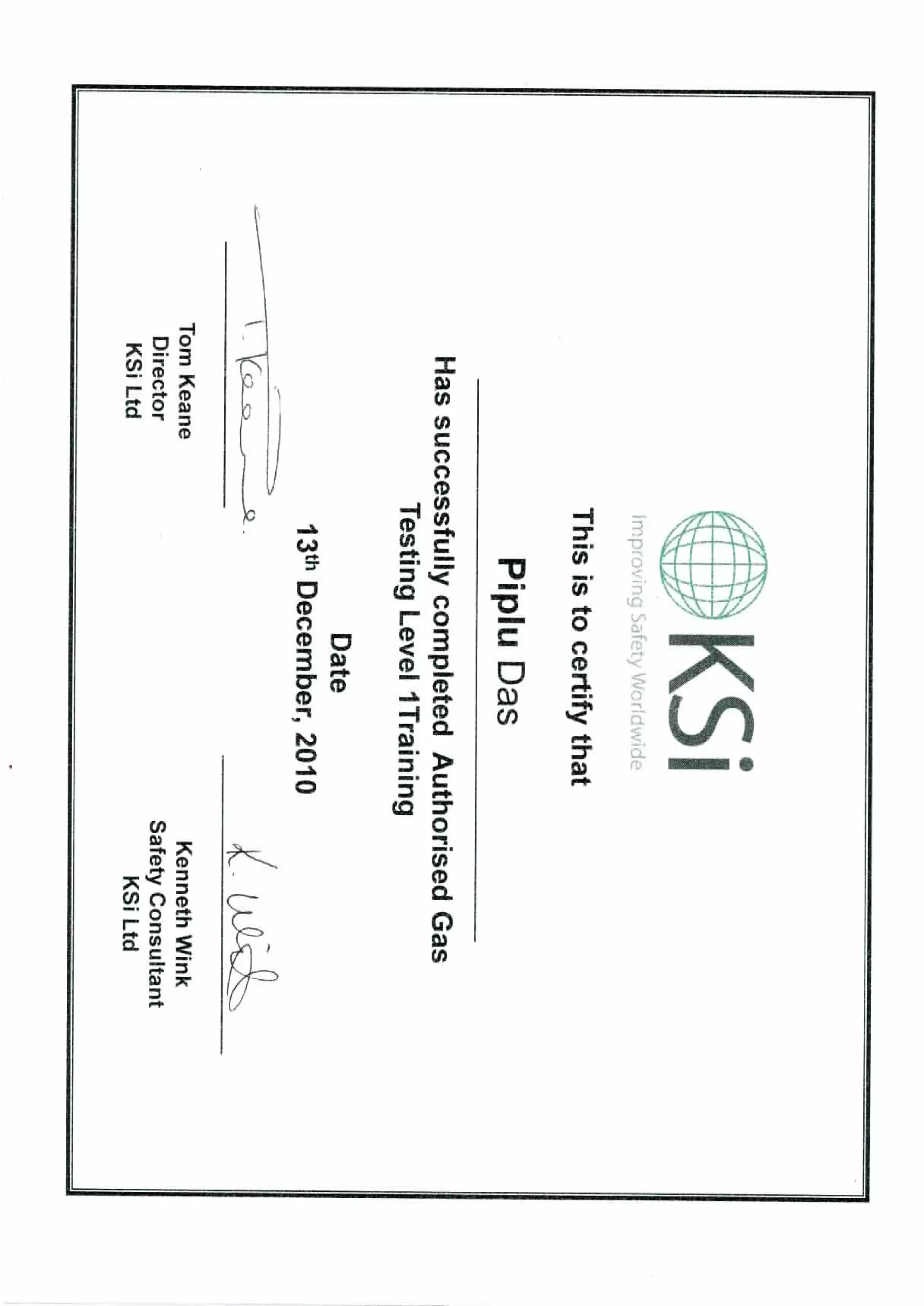 Authorized Gas Testing | PDF