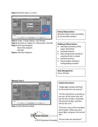 Dynavision D2 Neuro-Cognitive Evaluation for Concussion Management | PDF