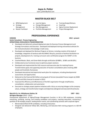 Joyce Potter CV April 2015_v2 | PDF