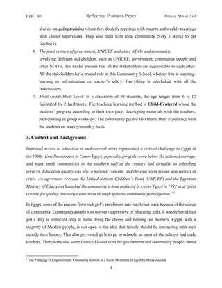 Almeer_EDU 501_Reflective Position Paper_TFB 1st batch | PDF ...