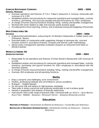 Jose Francisco Aleman - Resume 2 pag 012017 | DOCX