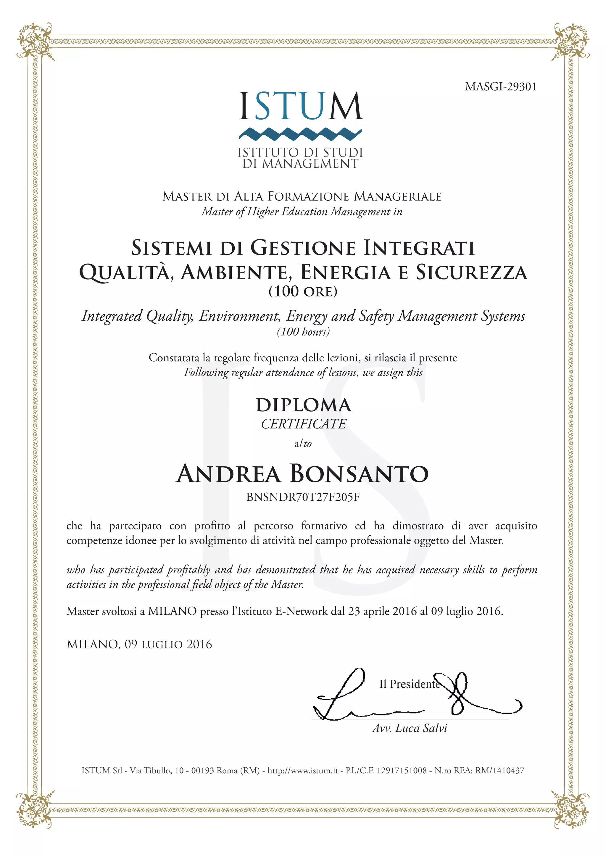 29301-Diploma di Master | PDF