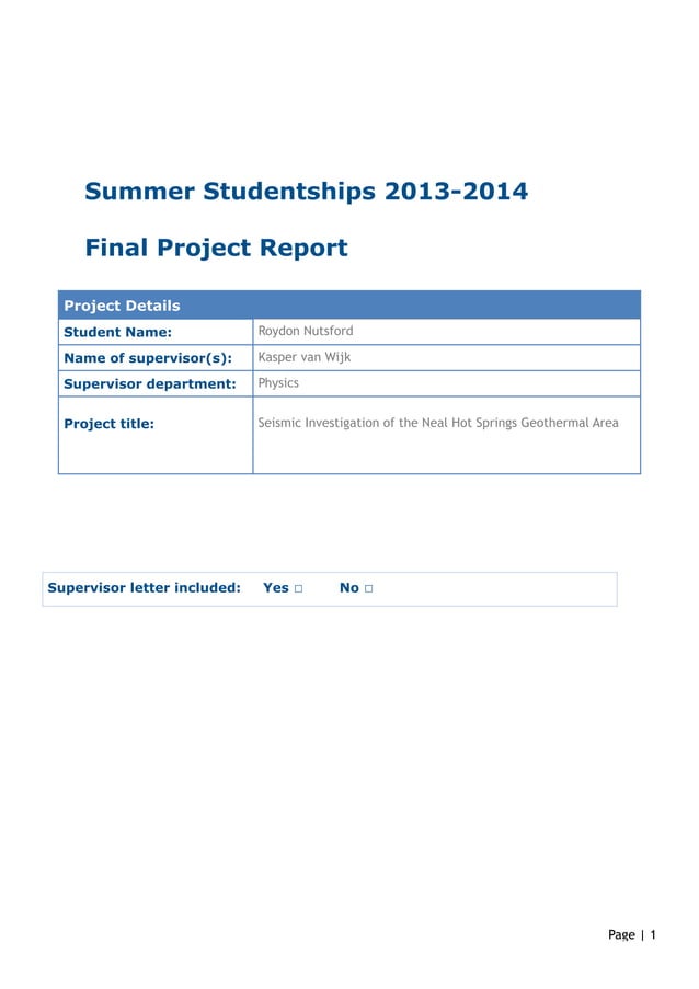 summer-studentship-report-PDF | PDF