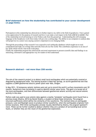 summer-studentship-report-PDF | PDF