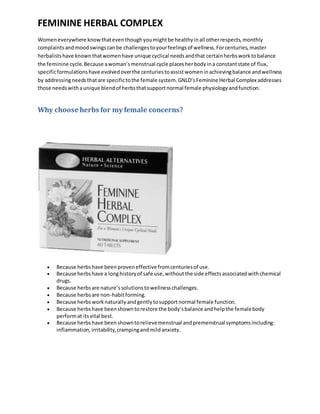FEMININE HERBAL COMPLEX | DOCX