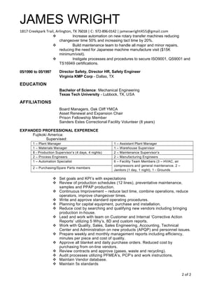 JAMES WRIGHT Resume | PDF