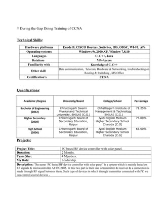CCNA WITH 4YR EXP. NETWORK ENGIEER(Dhananjay singh) | DOC