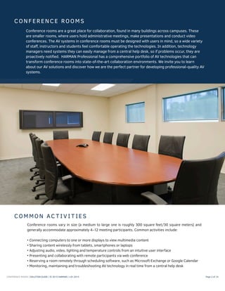 HARMAN-SolutionGuide-Education-Conference Rooms Final 6915 | PDF | Web ...