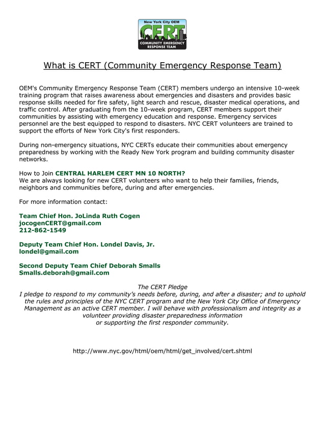 What is CERT 1.22.2015