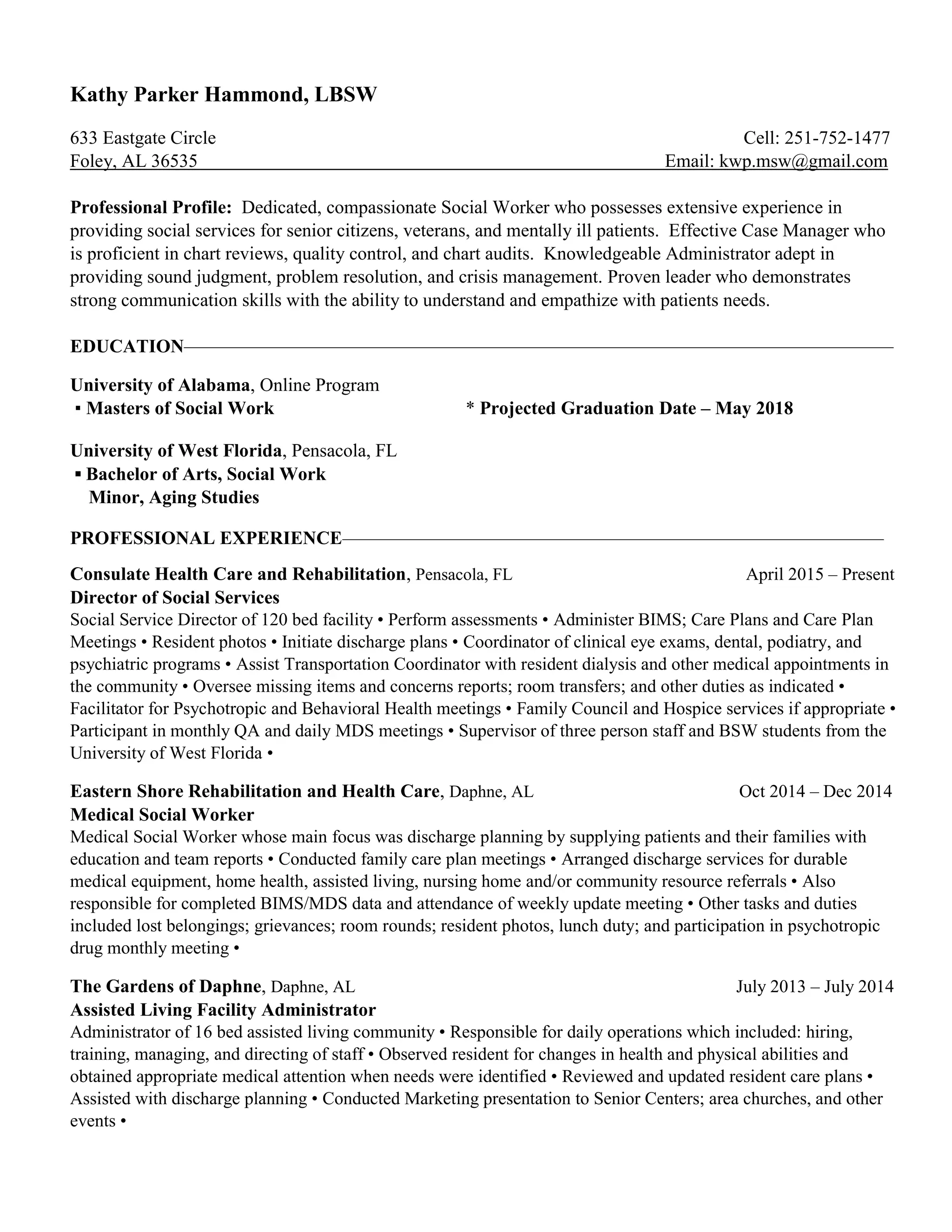 Kathy Parker Hammond Resume (2) | PDF
