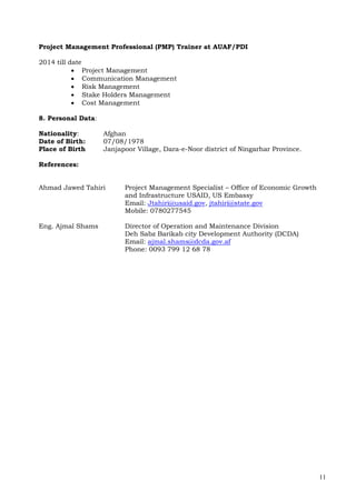 CV Homayoun WAFA new | PDF