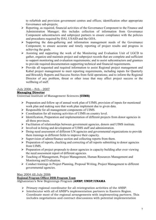 CV Homayoun WAFA new | PDF