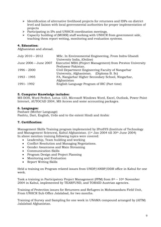 CV Homayoun WAFA new | PDF