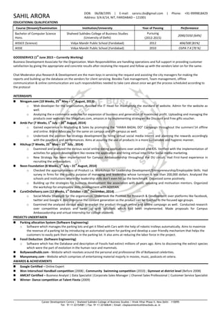 CV_SAHIL ARORA_SSCBS | PDF