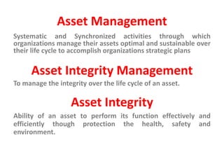 Asset Integrity Management | PDF