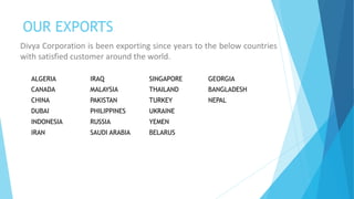 DIVYA CORPORATION | PPT