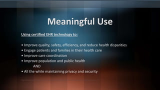 HIPAA-HITECH-MU Simplified | PPTX