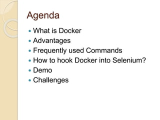 Hooking Docker With Selenium | PPT