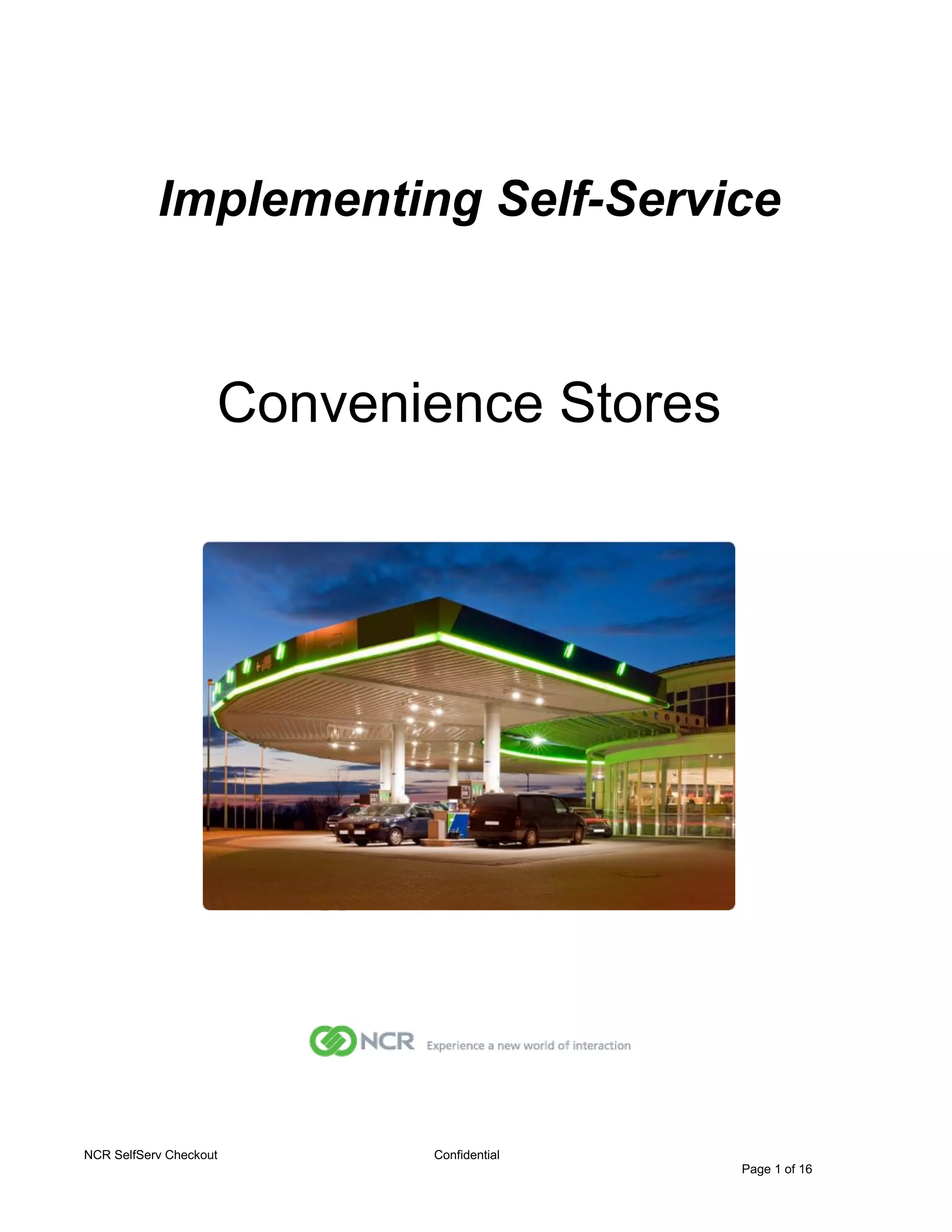 Self Service For Convenience Stores white paper | PDF