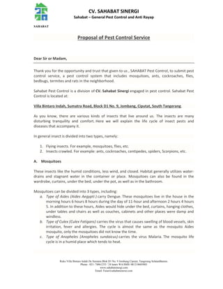 Offering Proposal of Pest Control | PDF