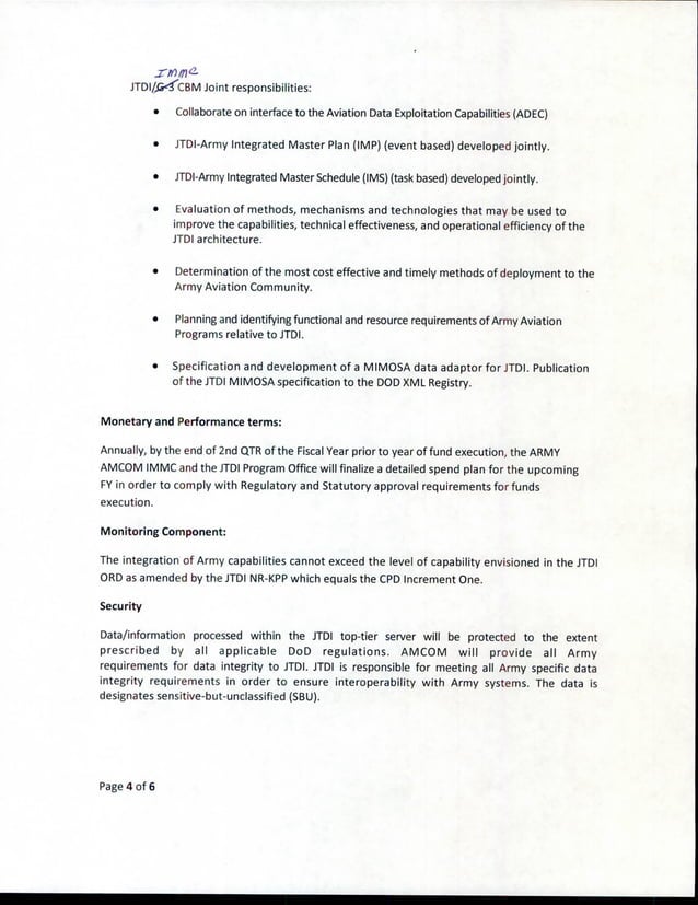 MOA Between JTDI and AMCOM_APR2012 | PDF