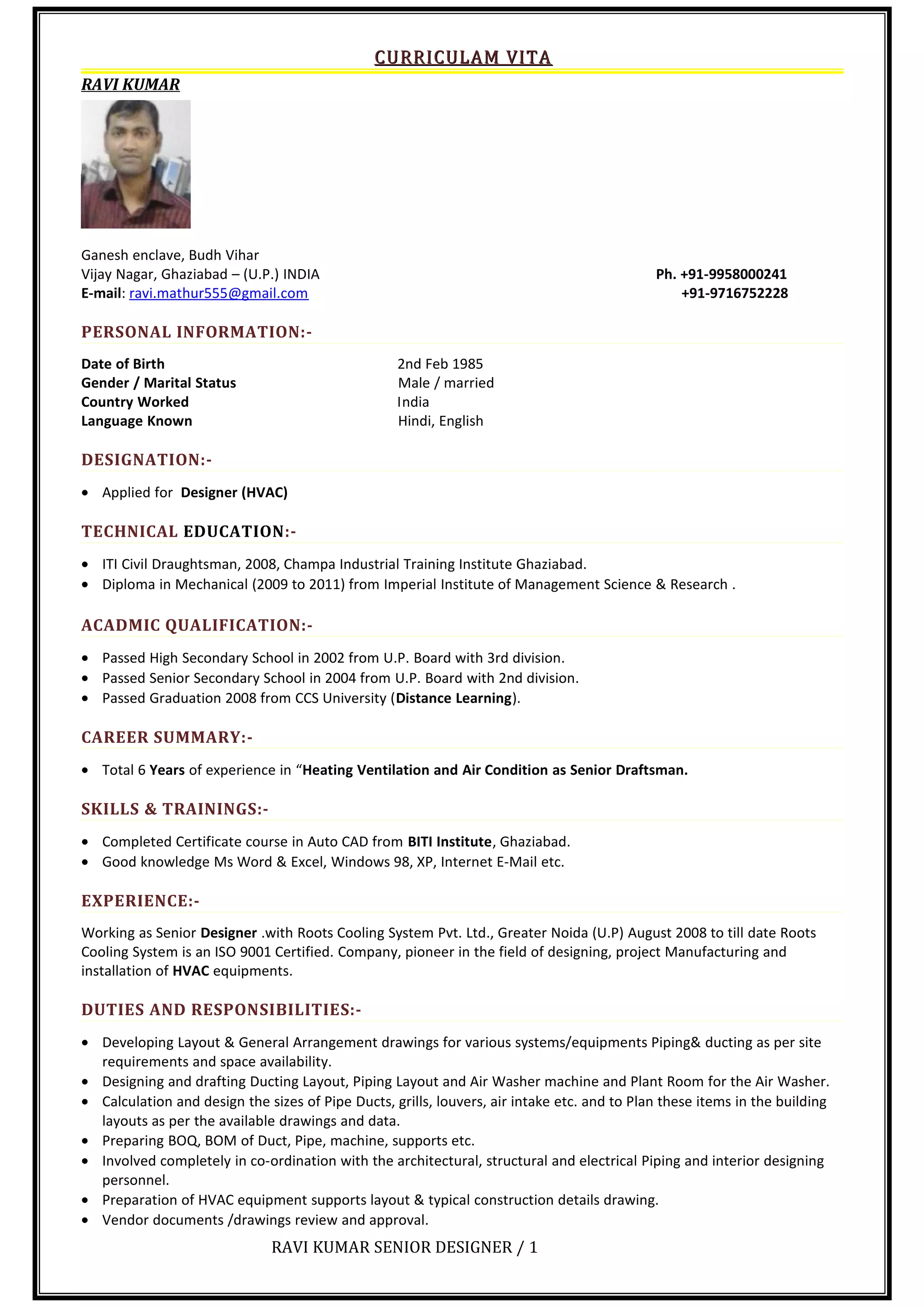 Ravi Resume | DOC