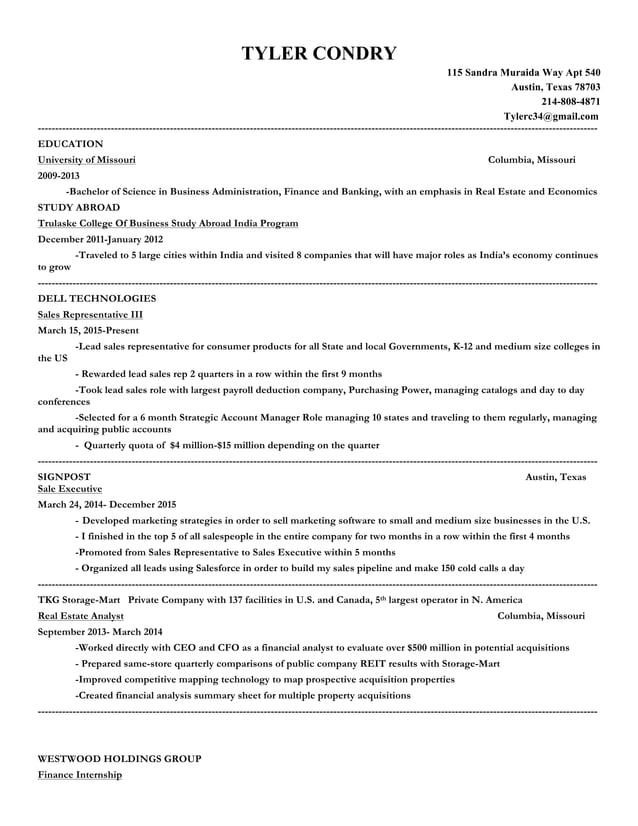 Condry Resume 2016 | PDF