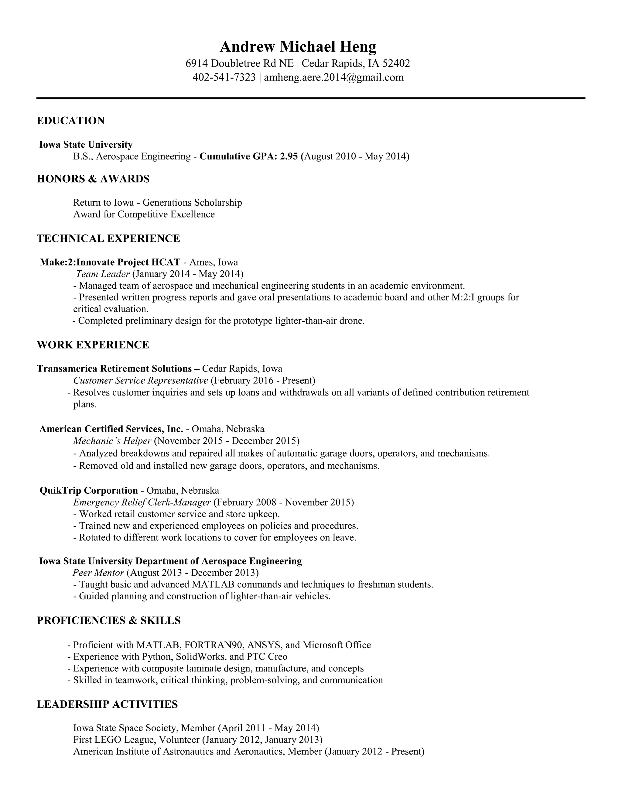 LinkedIn Resume | PDF