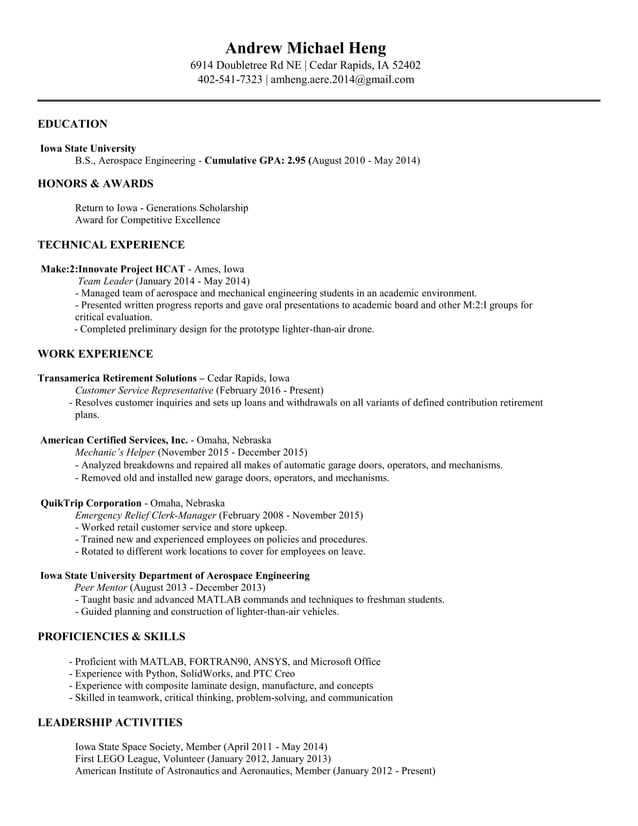LinkedIn Resume | PDF