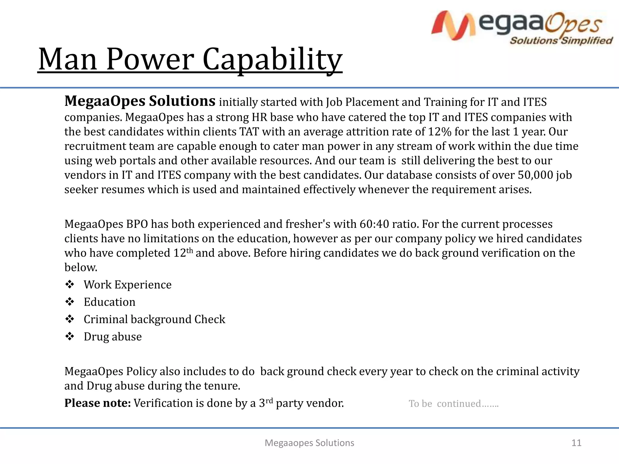 Company Profile - MegaaOpes BPO V5 | PPSX