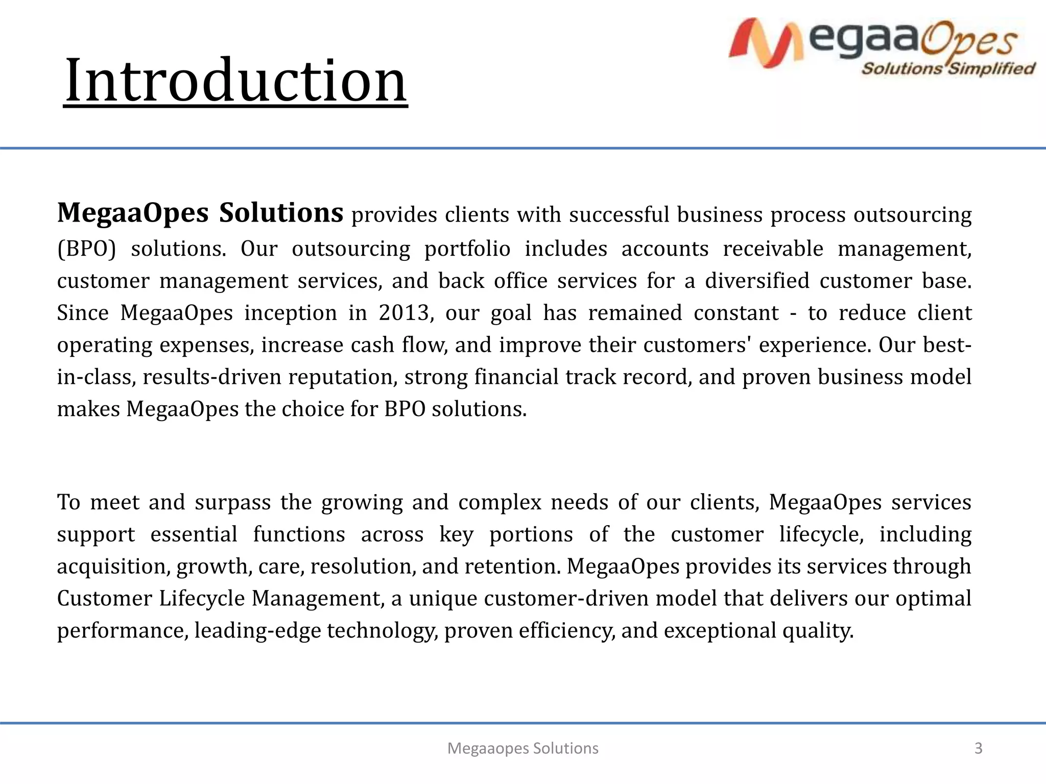 Company Profile - MegaaOpes BPO V5 | PPSX