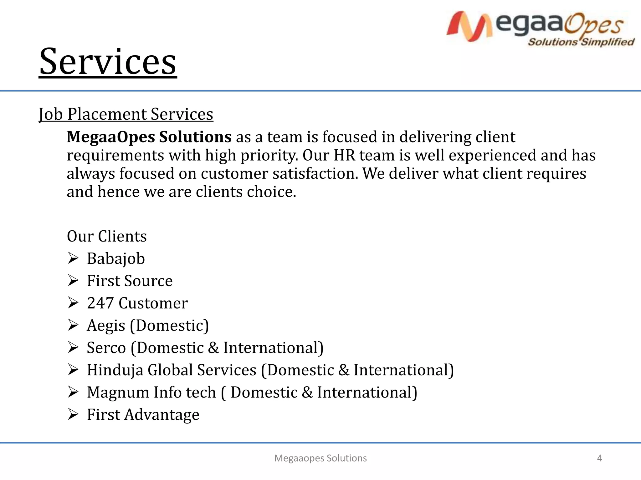 Company Profile - MegaaOpes BPO V5 | PPSX