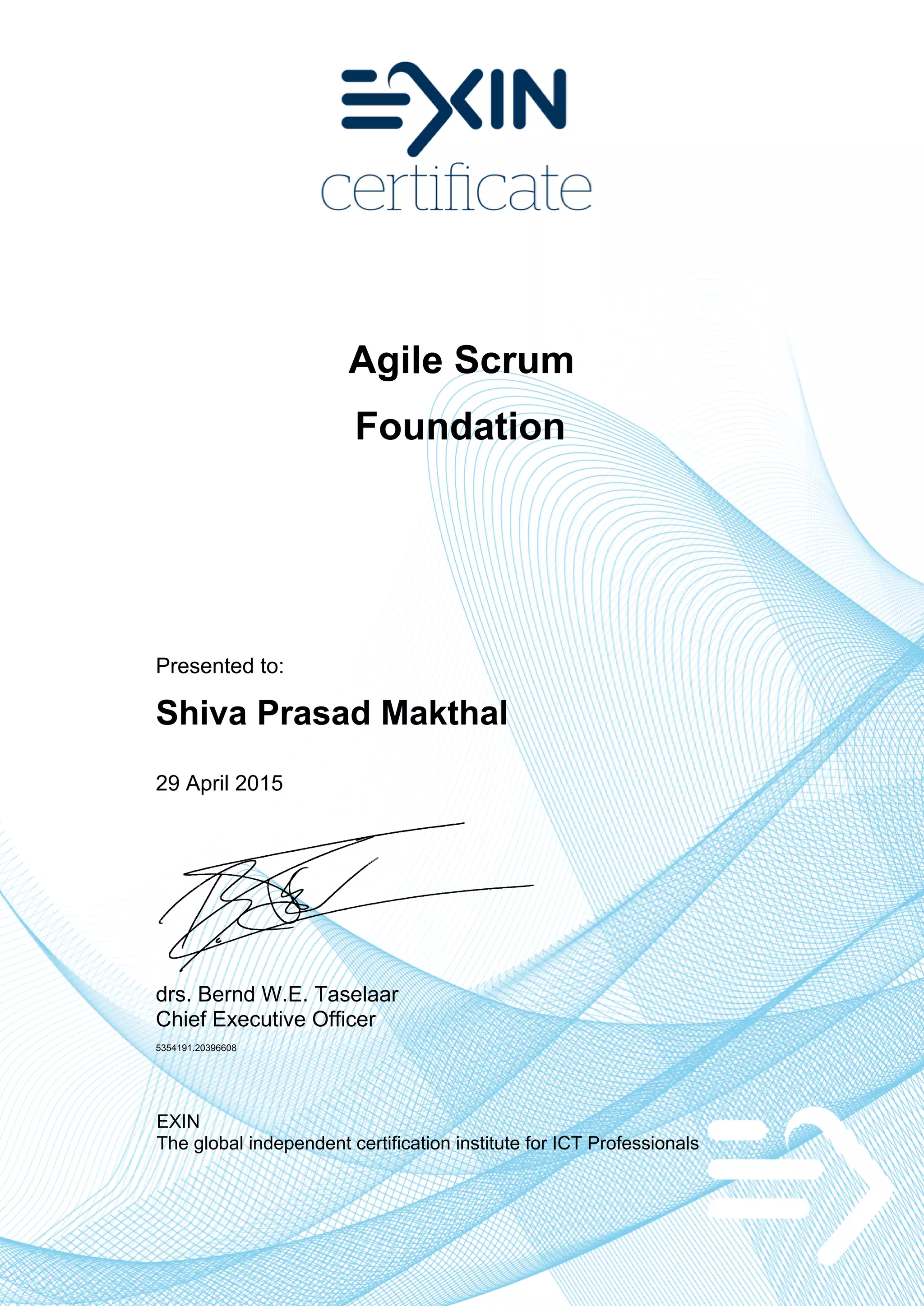 Agile Scrum Foundation Certificate. | PDF