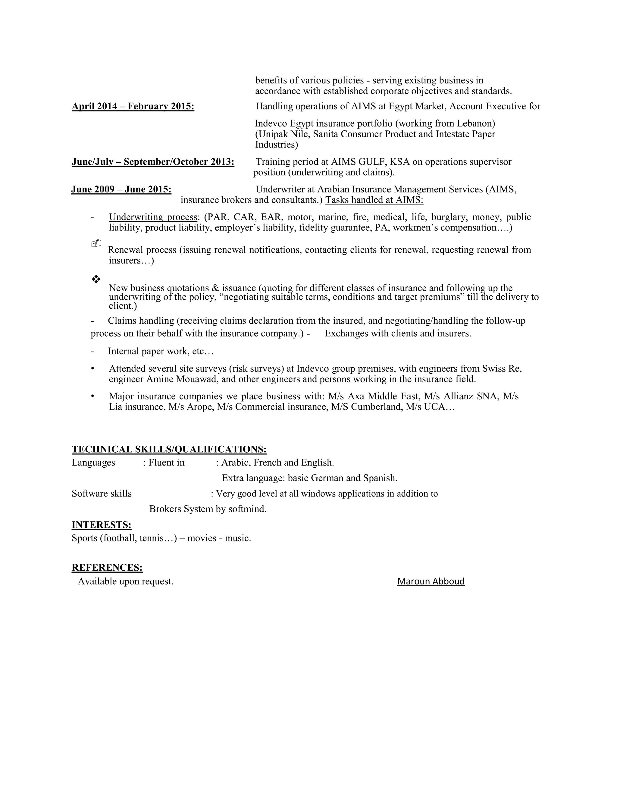 CV (MAROUN ABBOUD) - Copy (2) | PDF