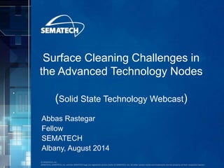 SEMATECH Surface Cleaning Challenges | PPT