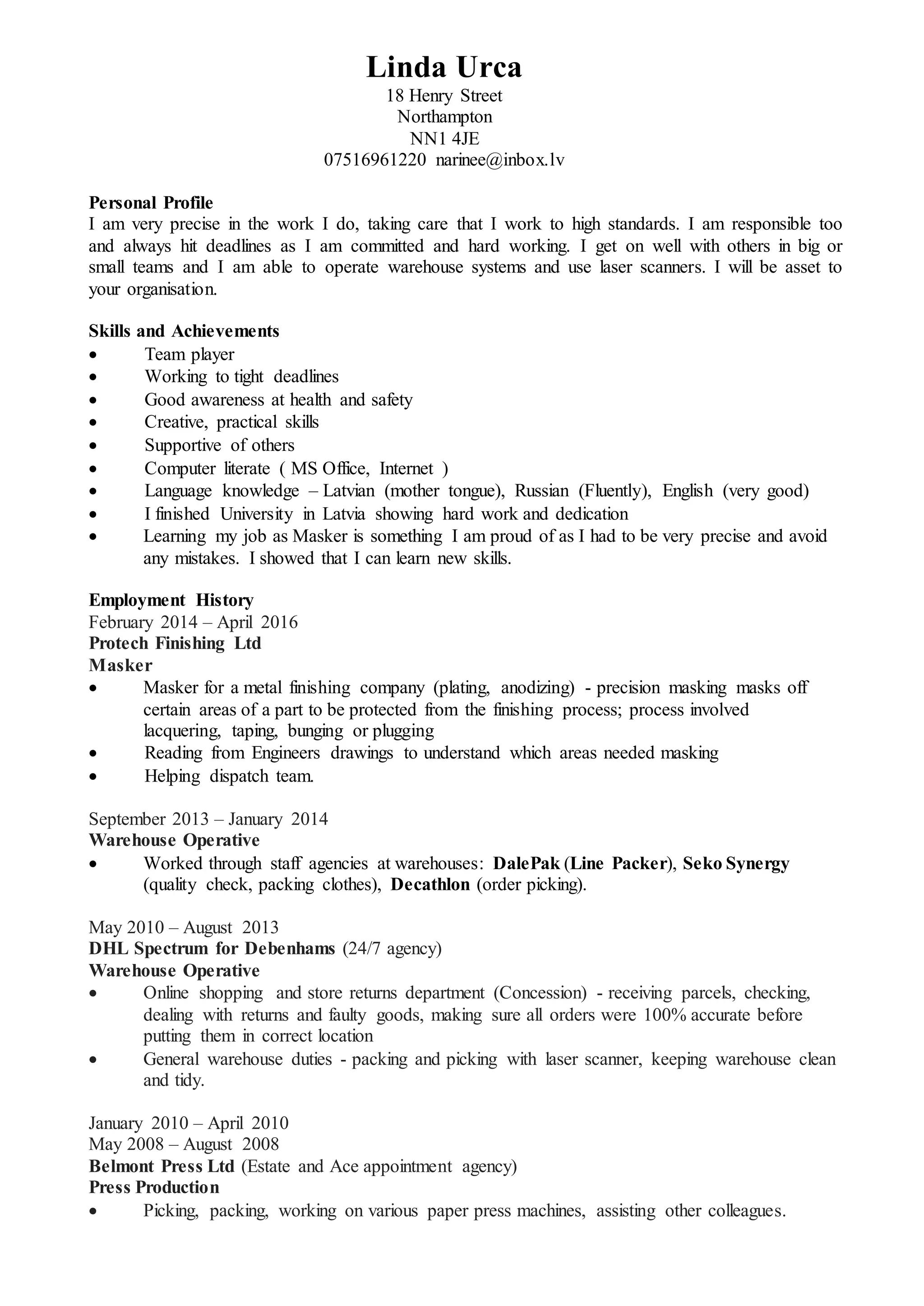 Linda Urca final CV | DOCX