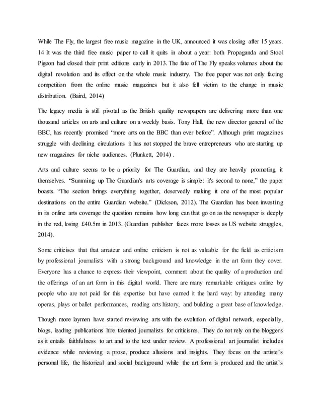 Arts Journalism | PDF