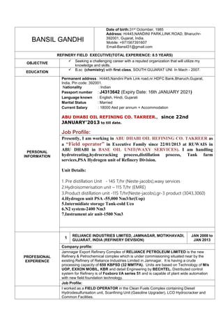 Bansil Resume field operator | PDF