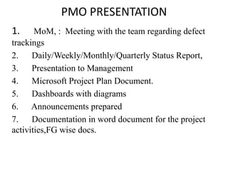 PMO PRESENTATION | PPTX
